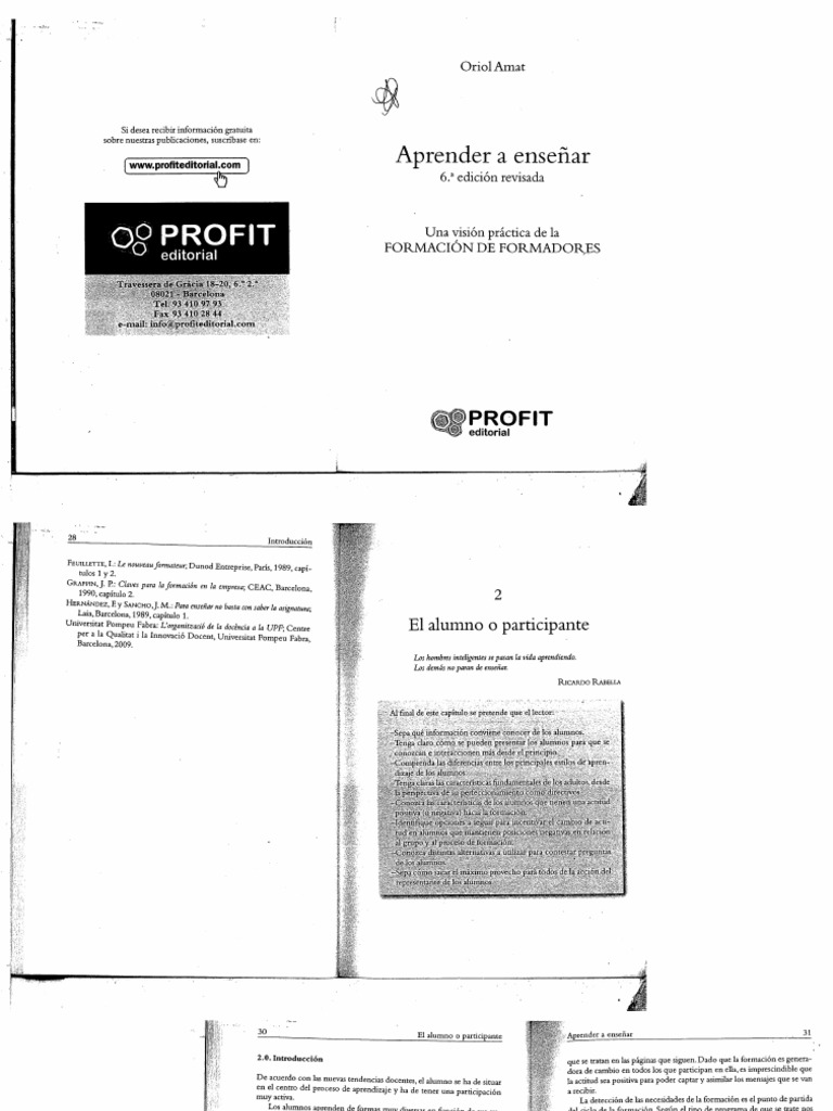Aprender A Enseñar - Oriol Amat | PDF