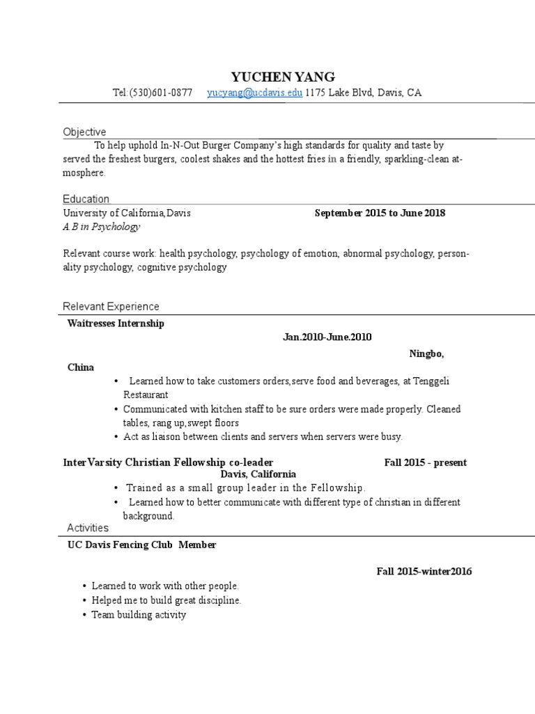 Resume Final | PDF