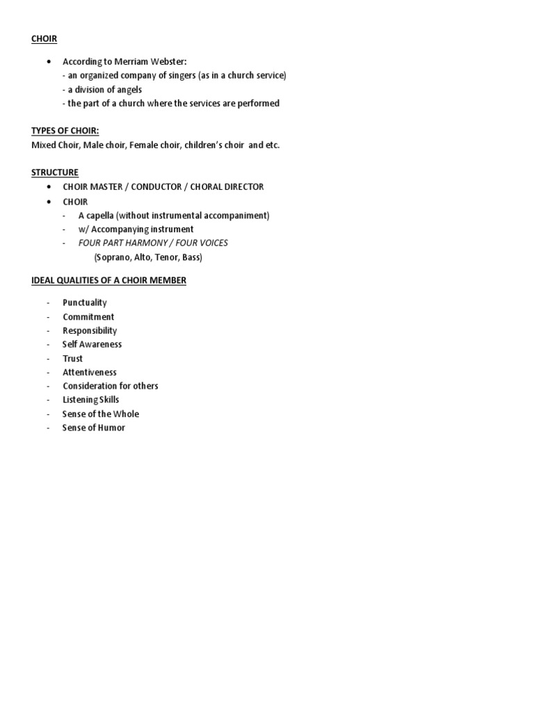 Choir: Four Part Harmony / Four Voices | PDF | Mass (Liturgy ...