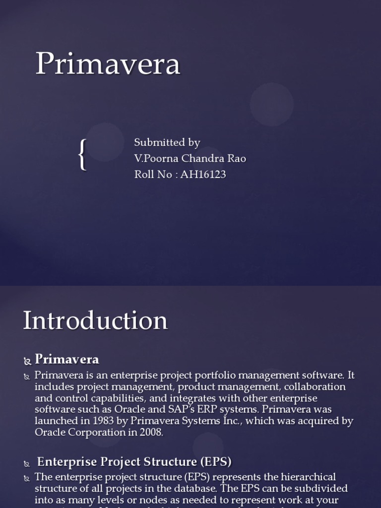 An Overview of Primavera Project Portfolio Management Software and its ...