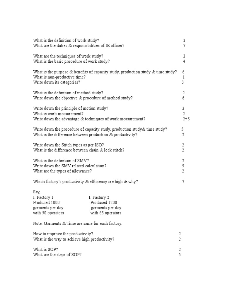 IE Question | PDF | Clothing | Textiles