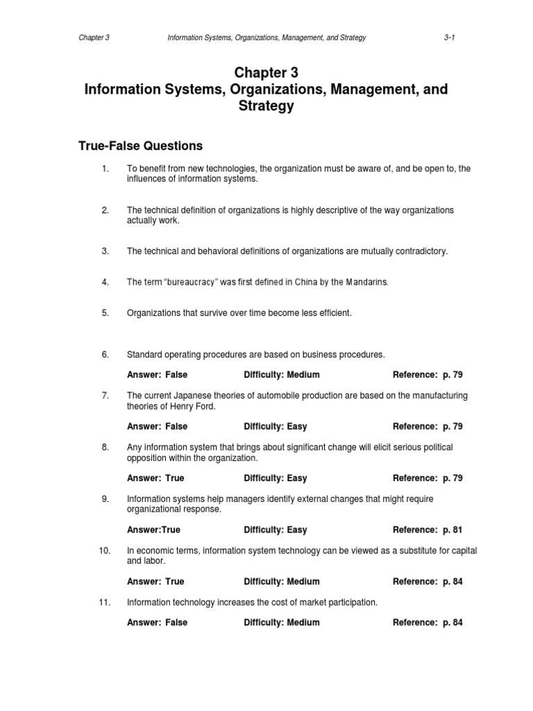 CH03 | PDF | Strategic Management | Information System