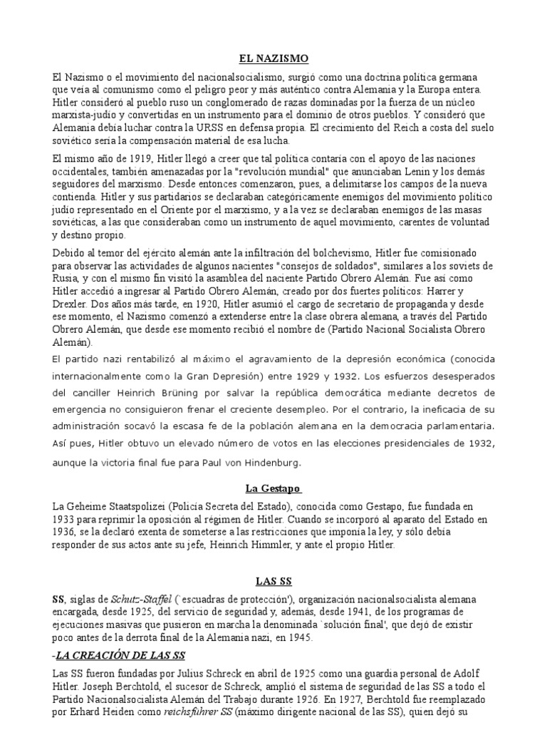 Nazismo | PDF | Waffen SS | Alemania nazi