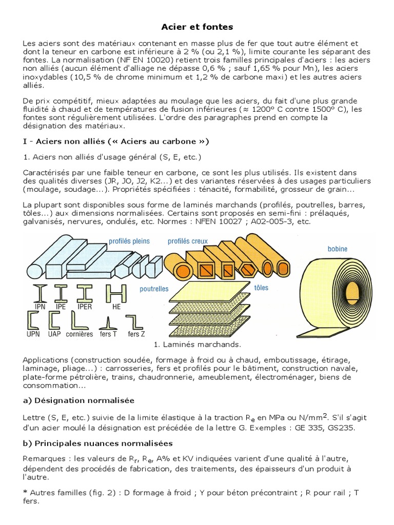 Acier Et Fontes | PDF | Fonte (métallurgie) | Acier