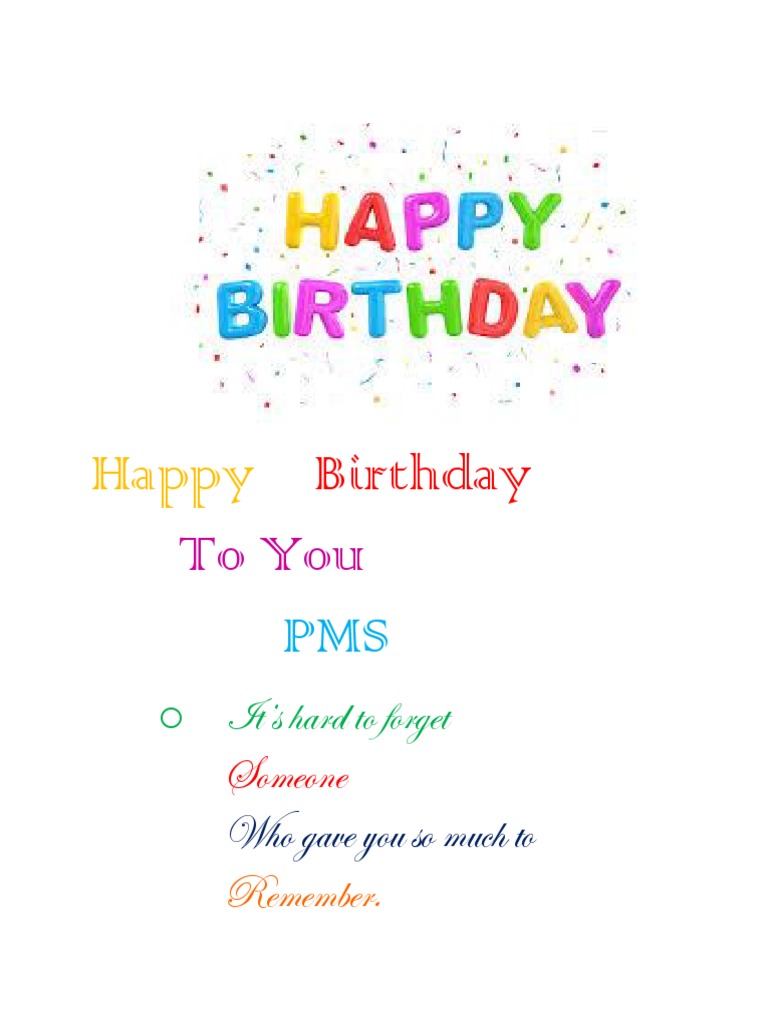 Happy Birthday | PDF