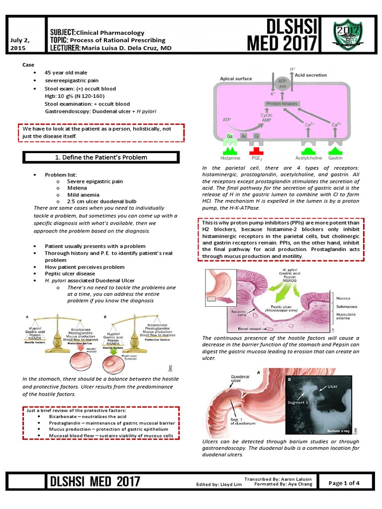 Process of Rational Prescribing | PDF | Stomach | Medical Treatments