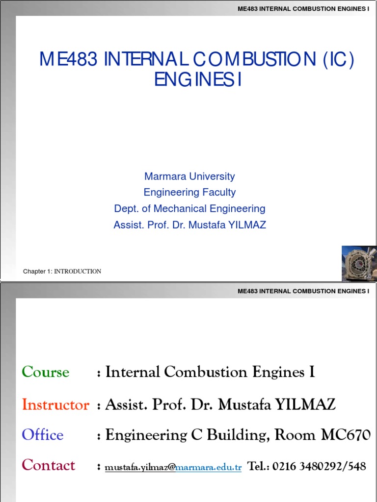 Chp01 Introduction v4 | PDF | Internal Combustion Engine | Diesel Engine