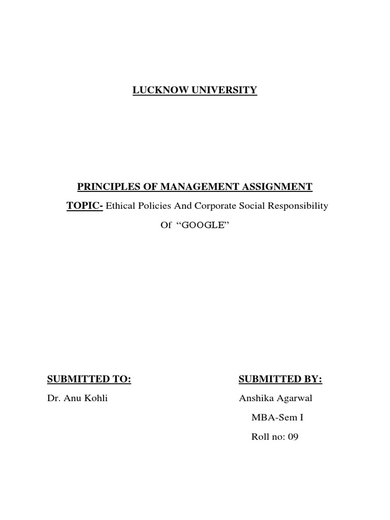 Pom Assignment | PDF | Google | Privacy