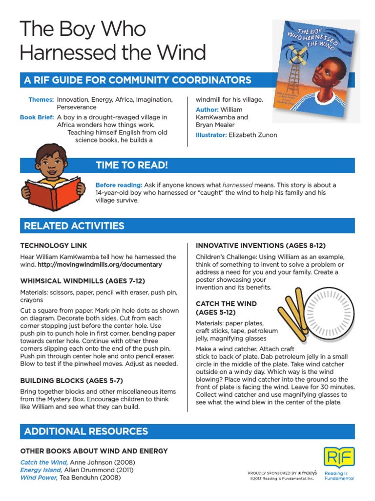 The Boy Who Harnessed The Wind - Activities | PDF | Wound | Nature