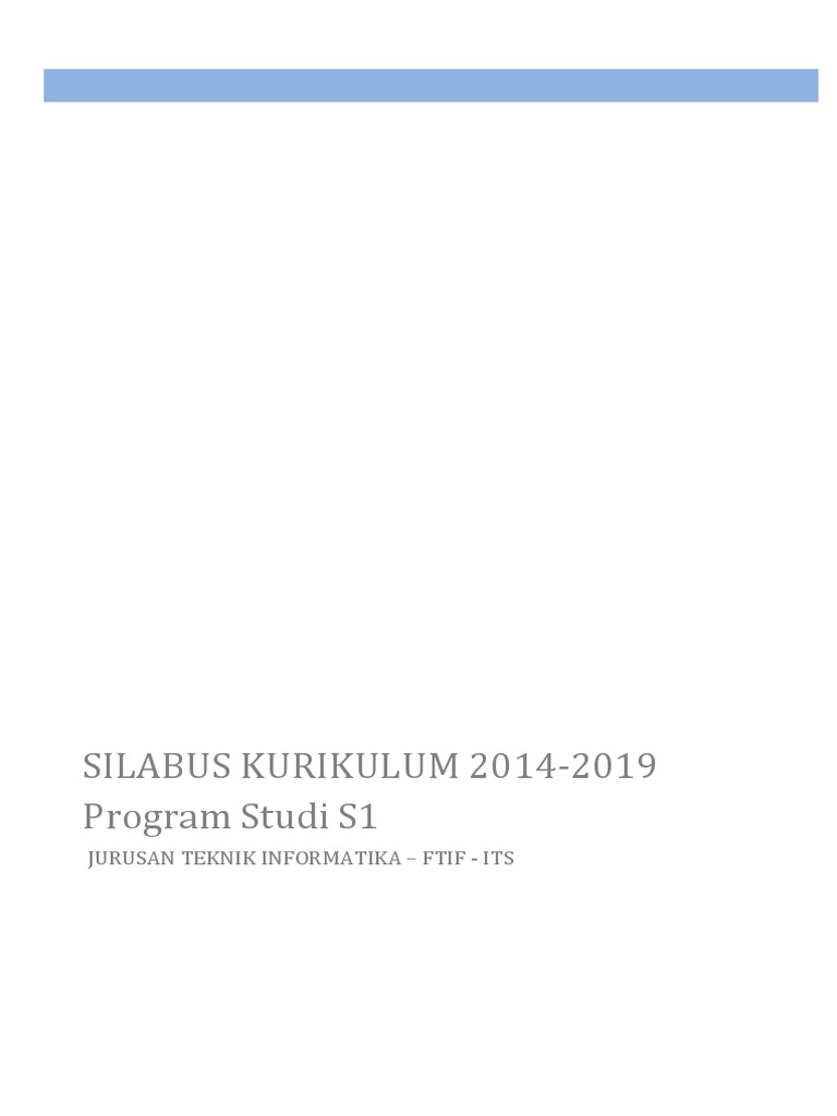 Silabus Bilingual S1 Teknik Informatika PDF | PDF