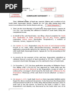 Sample Complaint Affidavit For Estafa Case | PDF | Criminal Law ...
