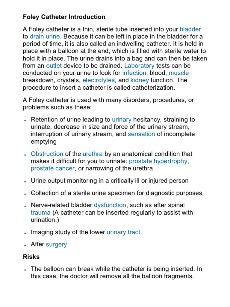 A Comprehensive Guide to Foley Catheter Use, Insertion, Care, and ...