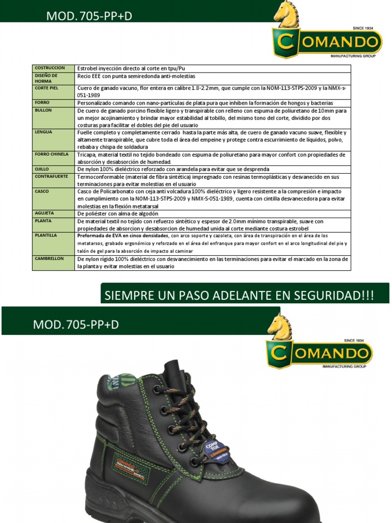 Calzado Comando PDF | PDF | Pie | Materiales