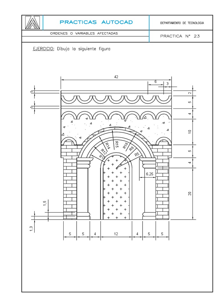 Practica 23 Autocad Basico | PDF
