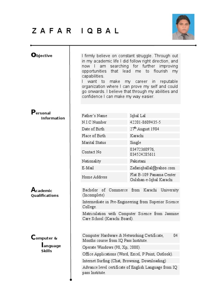 Zafar - Iqbal NEW CV | PDF | Courier | Internet