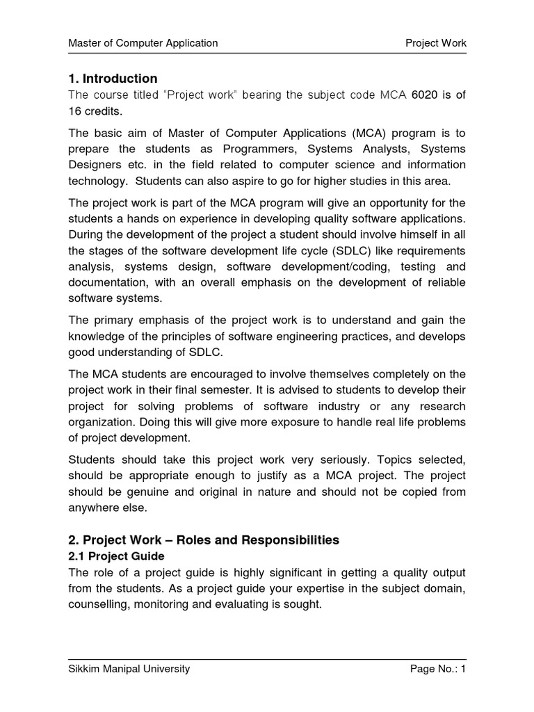 MCA Project Guidelines-Final | Specification (Technical Standard ...