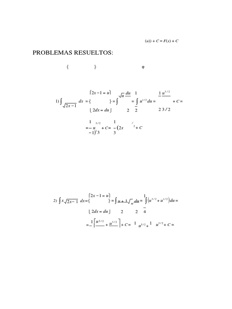 Problemas Resueltos de Integración | PDF | Functional Analysis | Linear ...