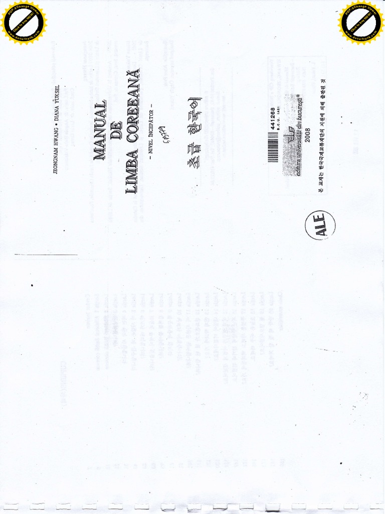 Manual de Limba Coreeana Partea PDF | PDF