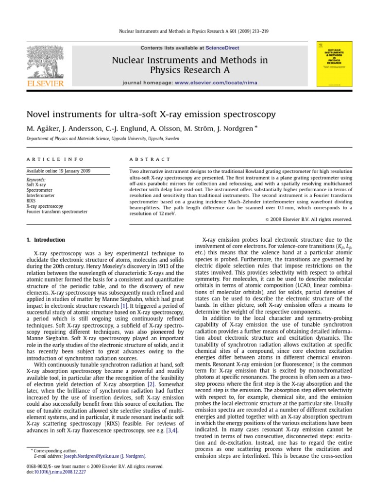 Nuclear Instruments and Methods in Physics Research A | PDF ...