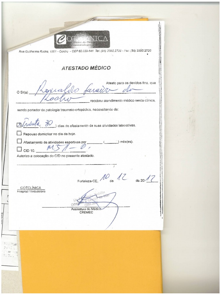 20 Atestado Medico Cid M51.0!10!12-2012 | PDF