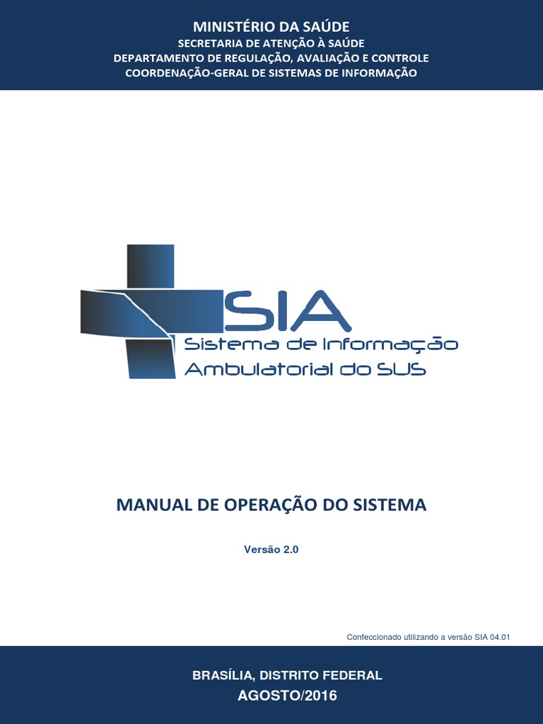 Manual Operacional SIA v2 | PDF | Orçamento | Bancos de dados