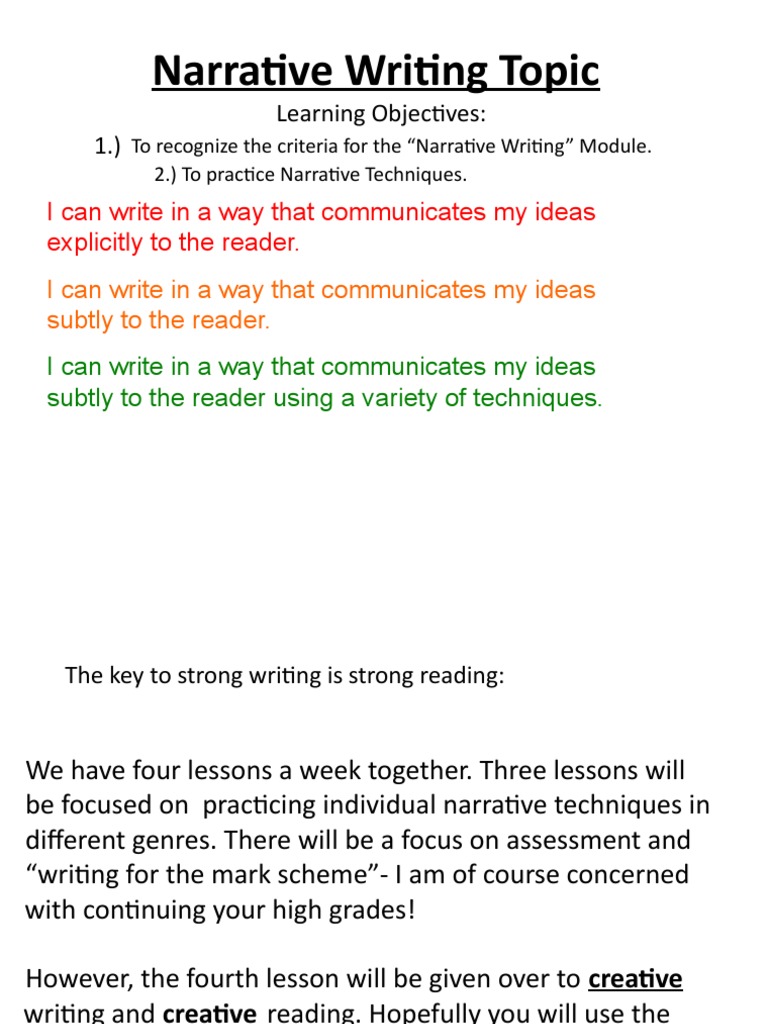 Narrative Writing Techniques | PDF | Kōan | Zen