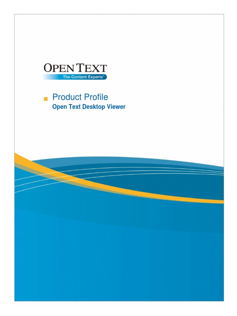 OpenText Desktop Viewer Product Profile | PDF | Image Scanner ...