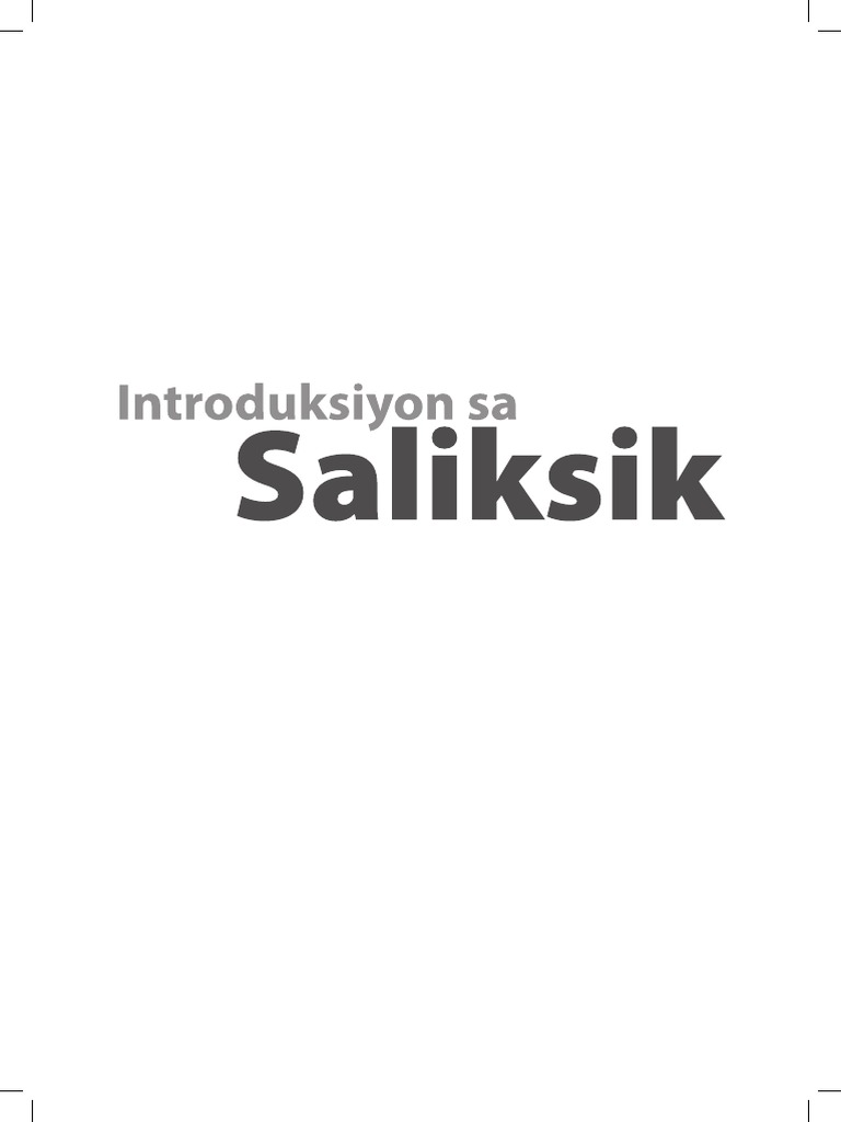 Intro Sa Saliksik | PDF