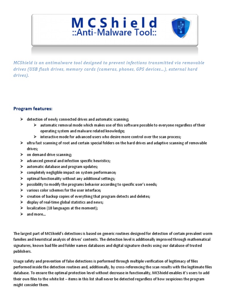 MCShield Help en | PDF | Antivirus Software | Computer Virus