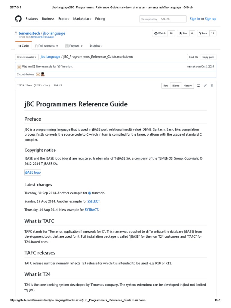 Jbc-Language JBC Programmers Reference Guide | PDF | C (Programming Language) | String (Computer ...