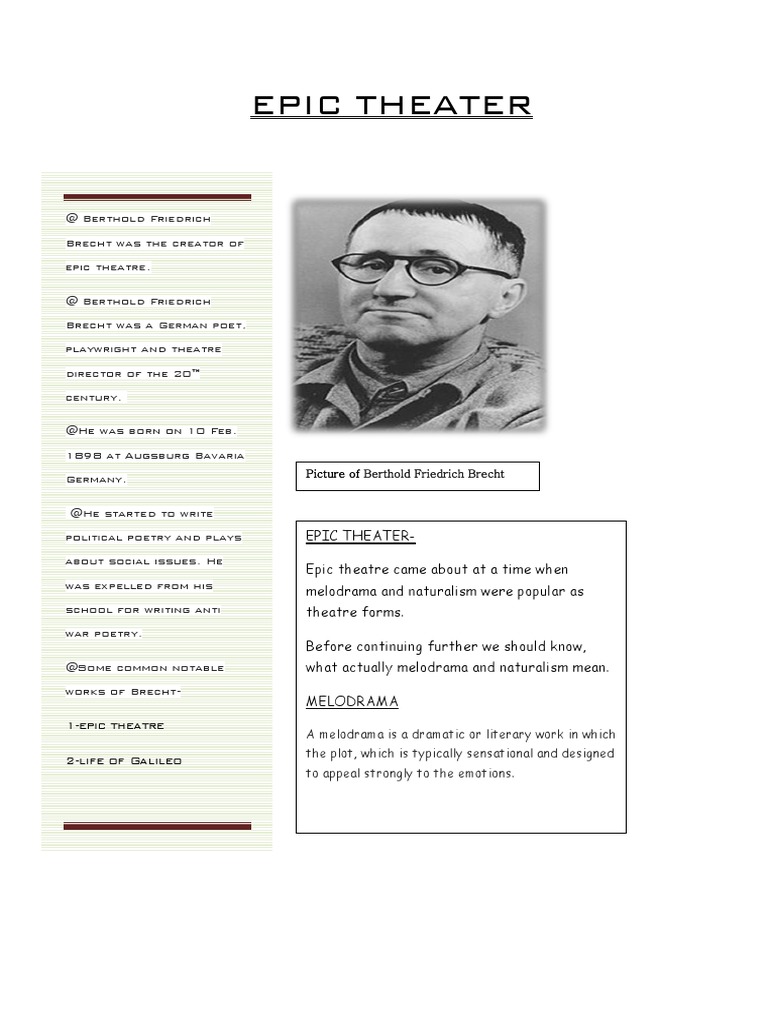 Epic Theater: Picture of | PDF | Art | Classics