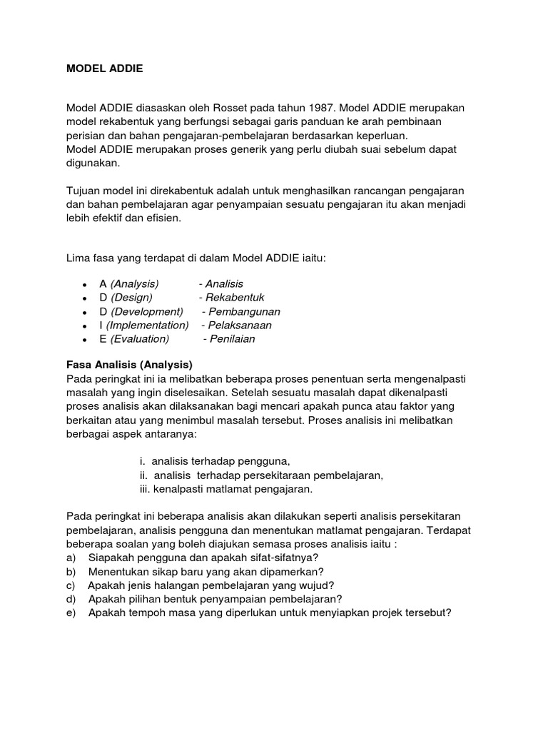 Model Addie | PDF