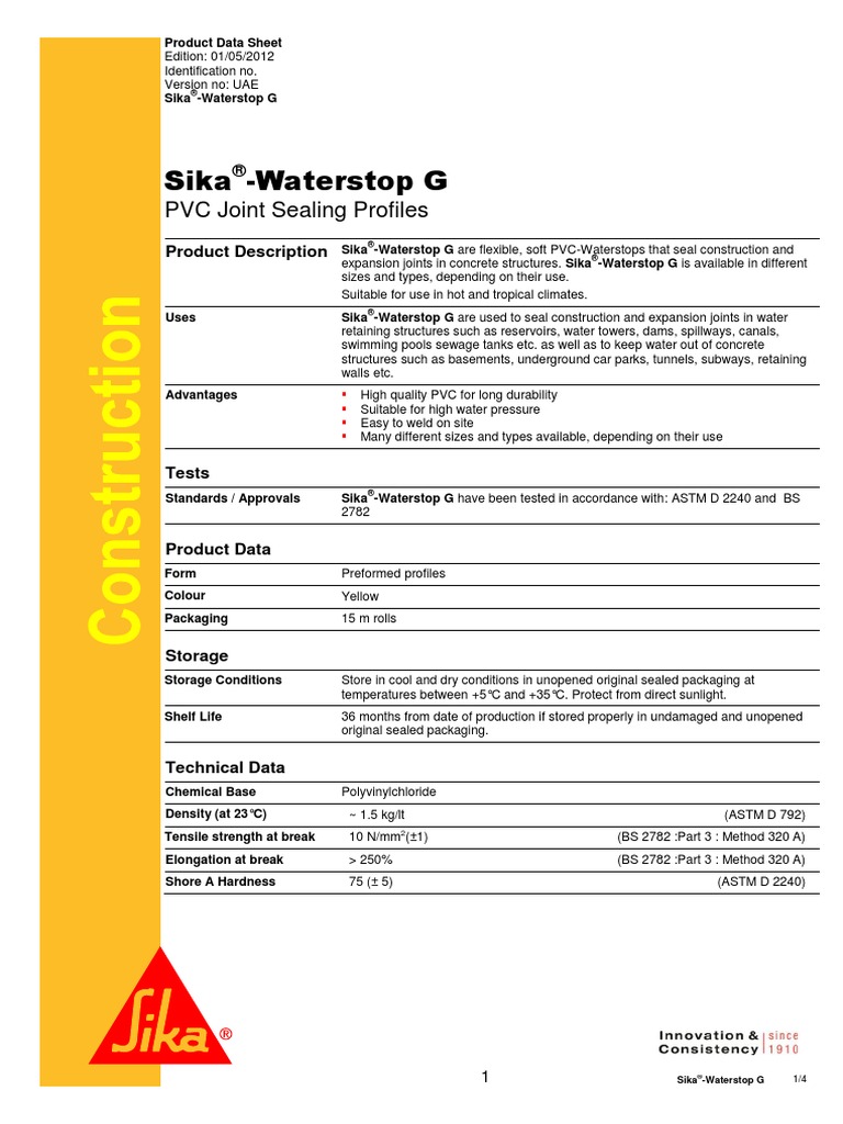 Sika®-Waterstop G | Welding | Polyvinyl Chloride