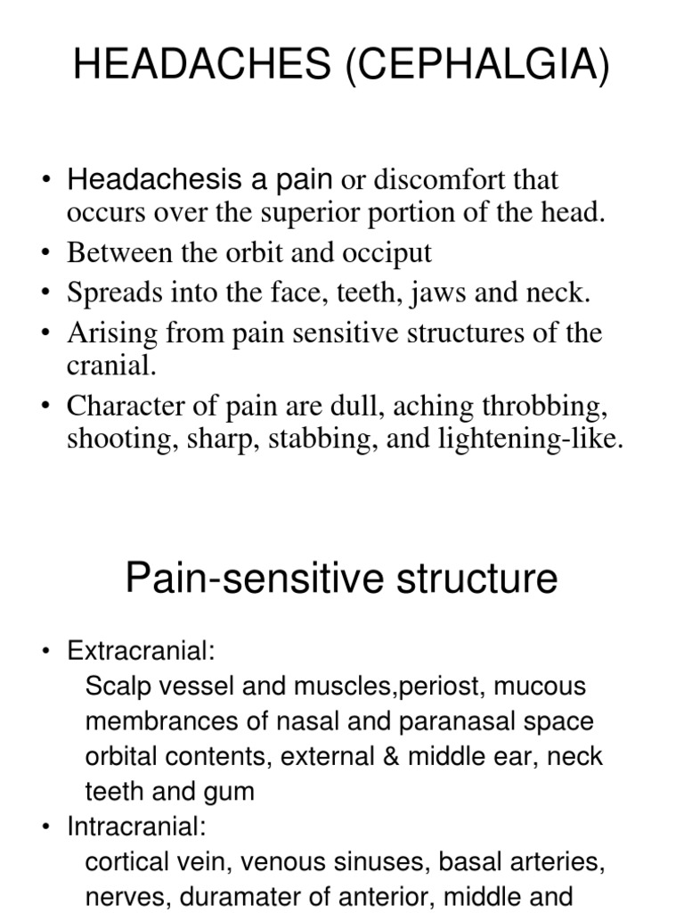 Headaches (Cephalgia) | Headache | Migraine