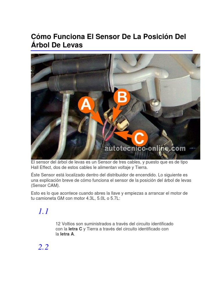 Sensor de La Posición Del Árbol de Levas | PDF | Bienes manufacturados | Electricidad