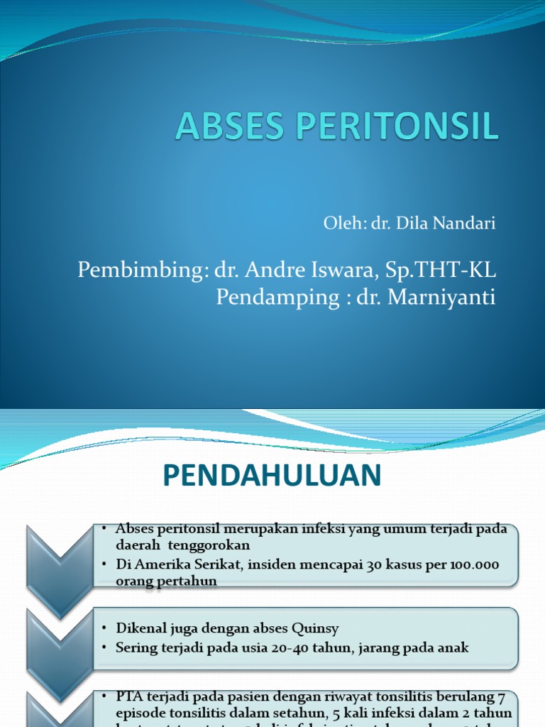 Abses Peritonsil | PDF