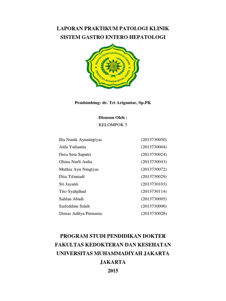 Laporan Praktikum Patologi Klinik Geh | PDF