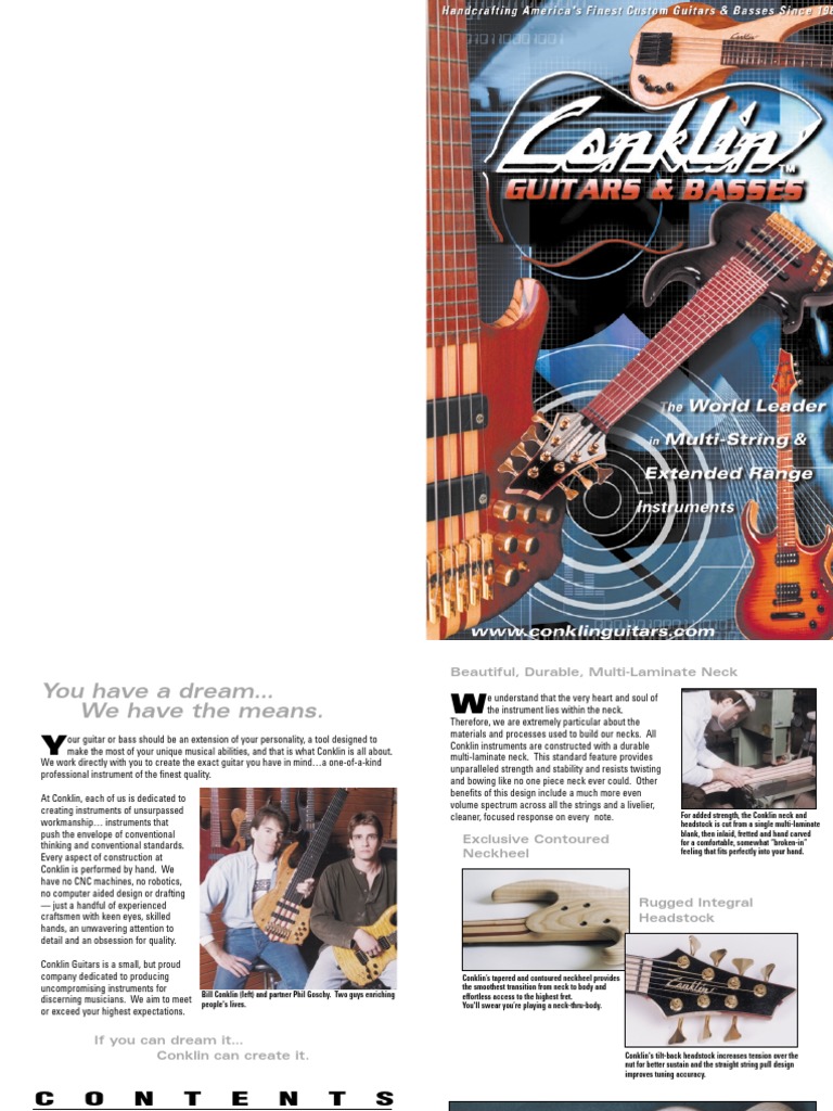 Conklin Custom Color | PDF | Guitars | Bass Guitar
