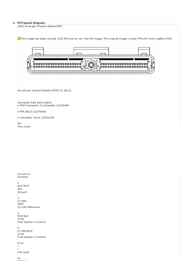 PCM Pinout Diagrams | PDF | Electrical Connector | Electromagnetism