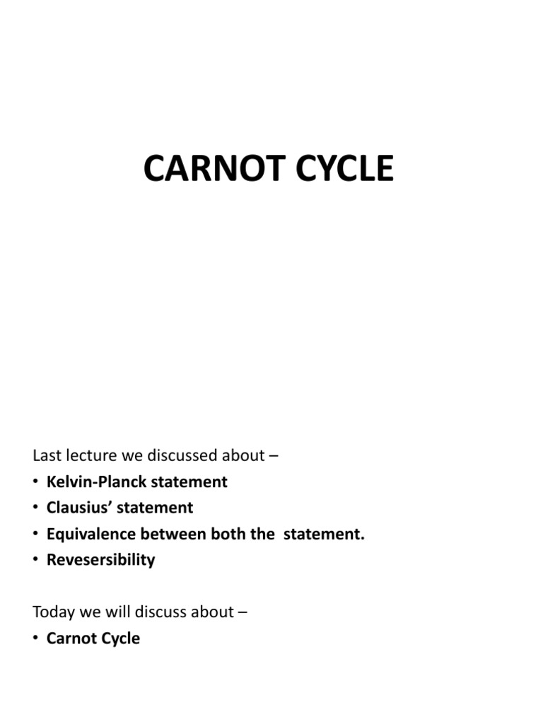 Carnot Cycle | PDF | Physics | Physical Chemistry