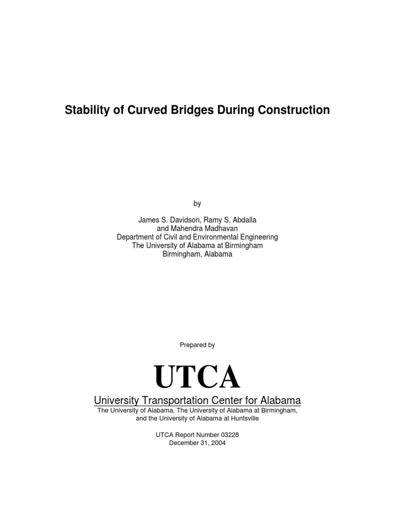 Stability of Curved Bridges During Construction | PDF | Beam (Structure ...