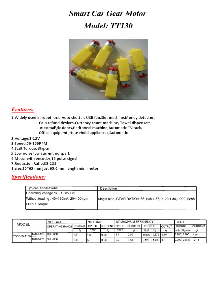 Datasheet Motor DC | PDF