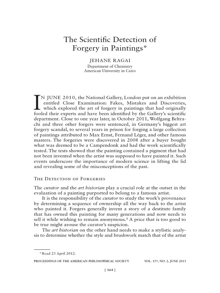 Scientific Detection of Art Forgery | PDF | Gas Chromatography | Mass ...