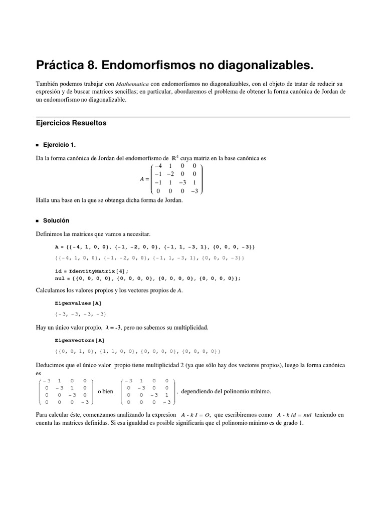 08 - Endomorfismos No Diahtgbgonalizables | PDF | Valores propios y vectores propios | Física ...