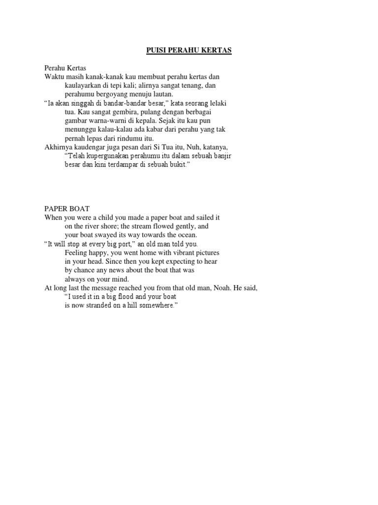Puisi Perahu Kertas Pdf