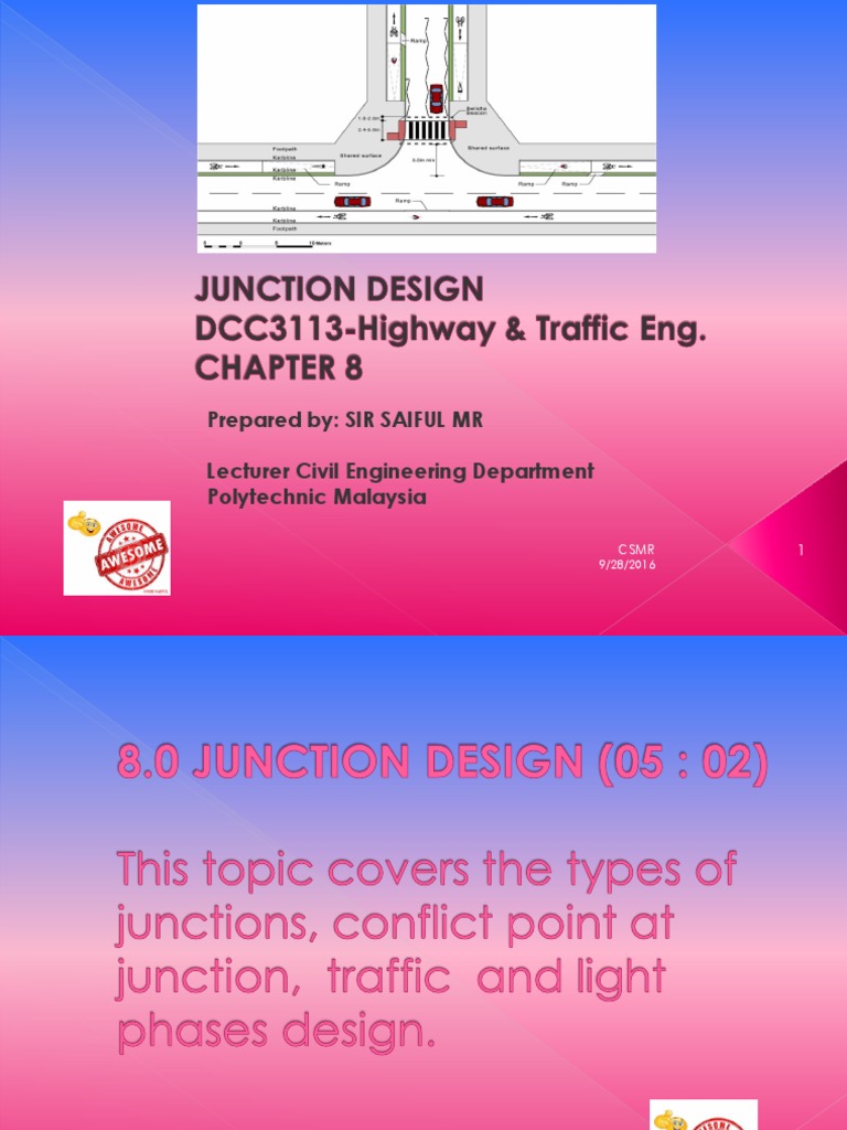 CHAPTER 8-JUNCTION DESIGN.pdf | Interchange (Road) | Traffic