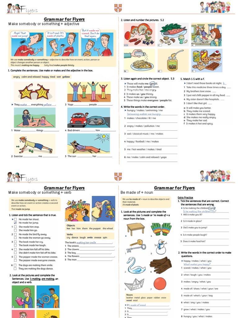 Make Somebody Something Adjective and Verb Be Made of | PDF