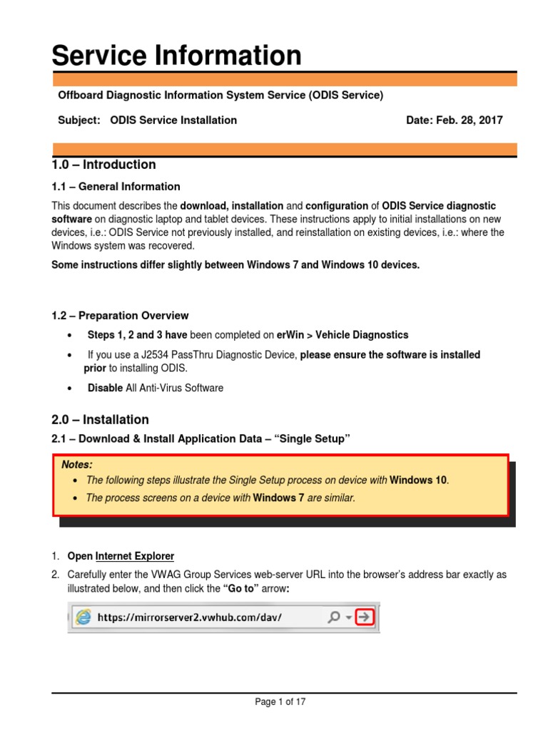 ODIS Software Installation & Configuration Instructions | PDF | Windows 10 | Transport Layer ...