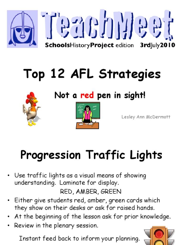 Top 12 AFL Teaching Strategies | PDF | Understanding | Educational ...