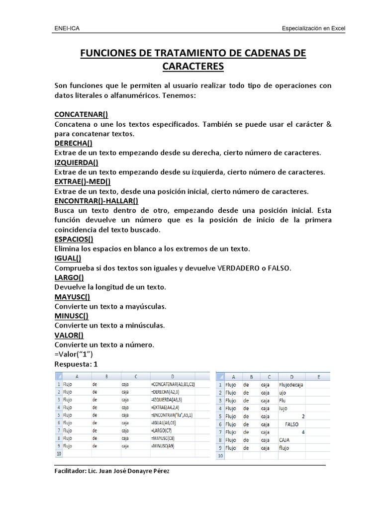Funciones de Tratamiento de Cadenas de Caracteres | PDF